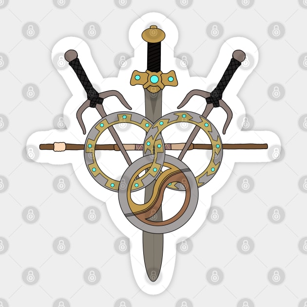 Xena & Gabrielle Weapons - Xena - Sticker | TeePublic