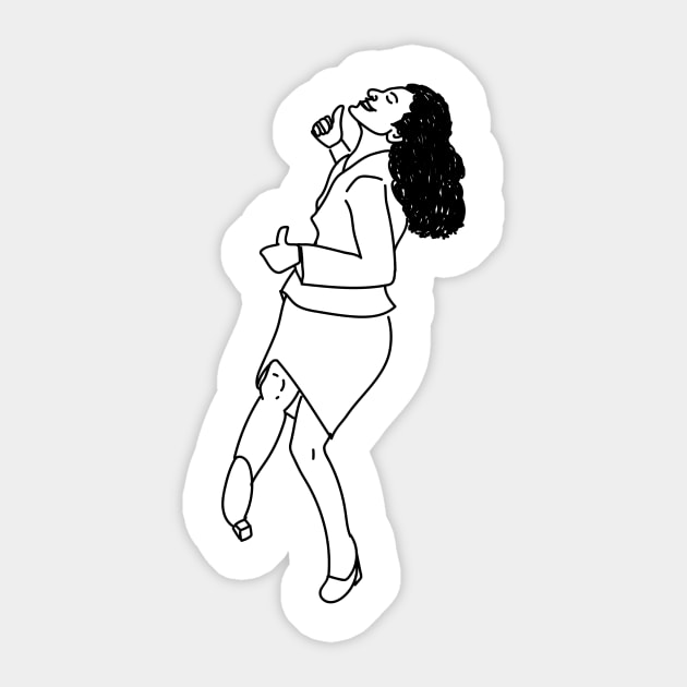 Elaine Dancing Meme - Elaine Benes - Sticker | TeePublic