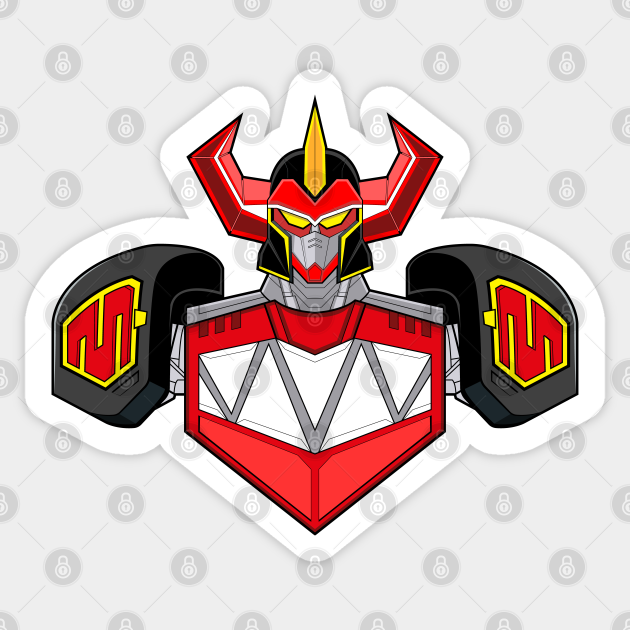Megazord Mighty Morphin - Power Rangers - Sticker | TeePublic