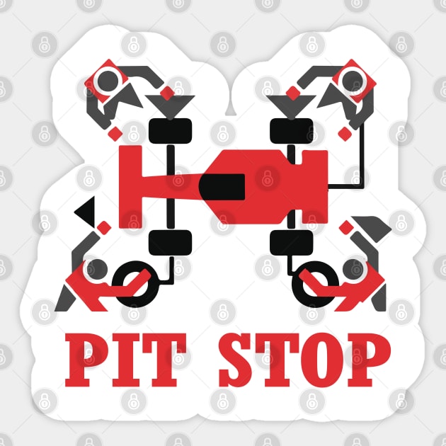 Pit stop - Formula 1 - Pit Stop - Sticker | TeePublic