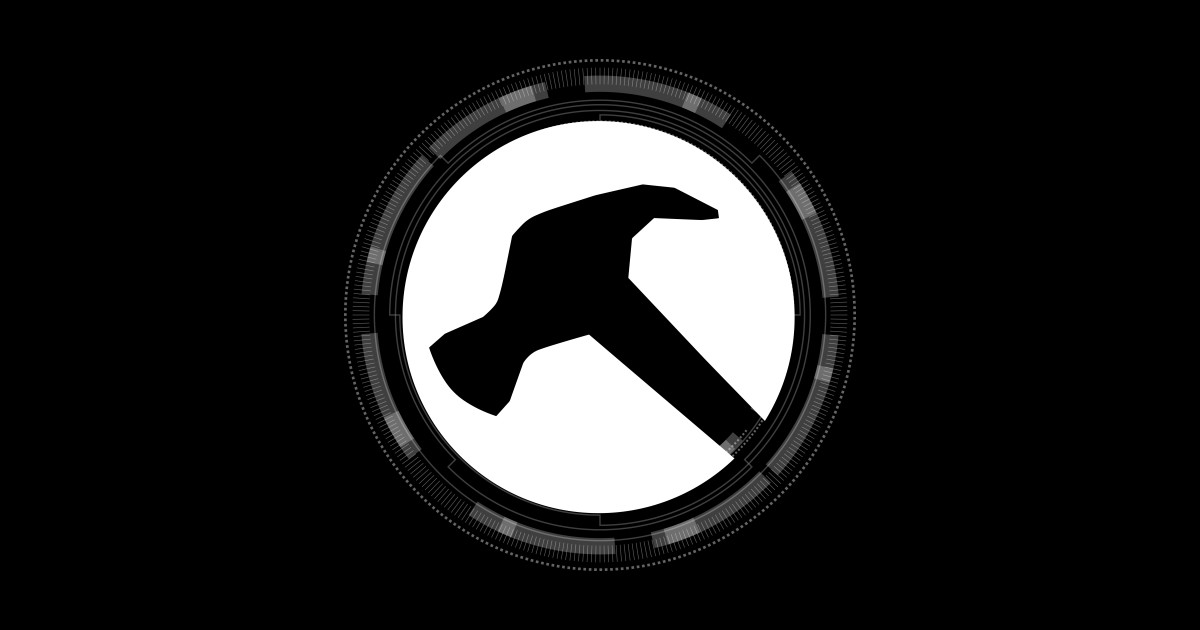 Hammer Logo white full - Hammer - Sticker | TeePublic