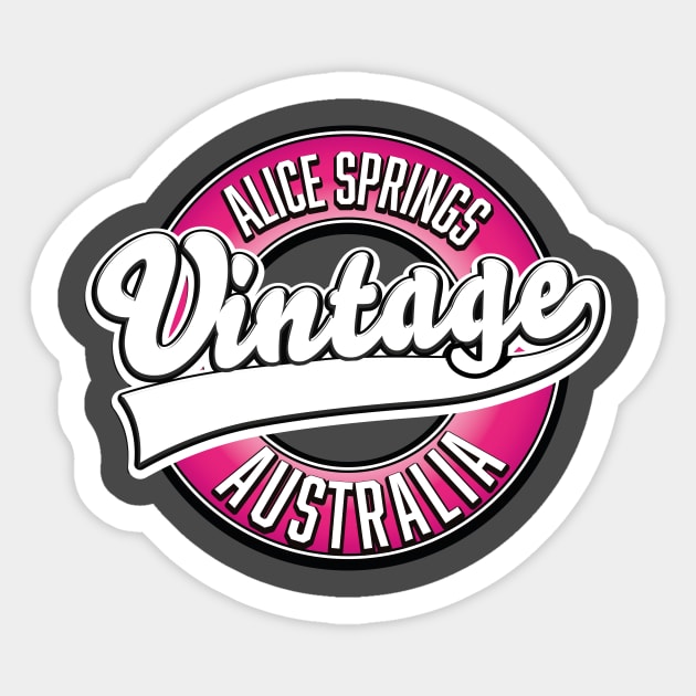 Alice Springs vintage logo. - Alice Springs Retro Logo - Sticker ...