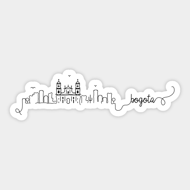 Bogota City Signature - Bogota - Sticker | TeePublic