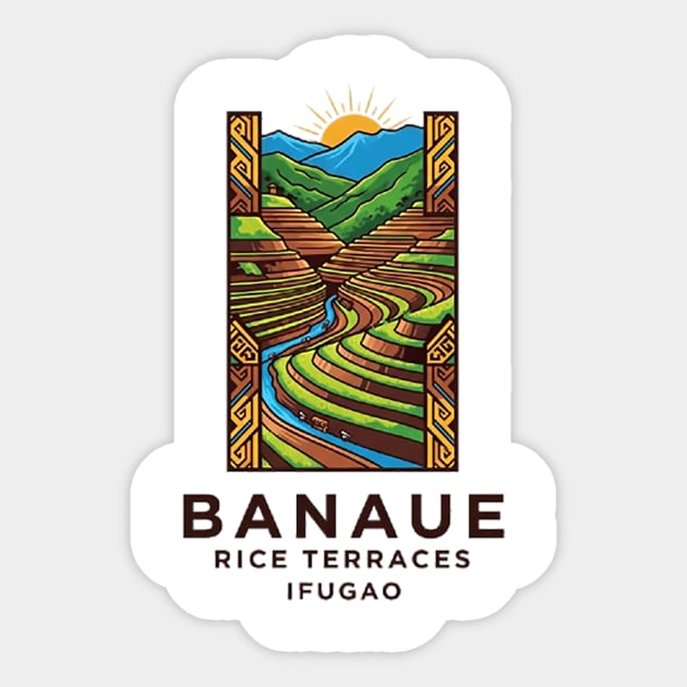 BANAUE RICE TERRACES - Philippines - Sticker | TeePublic