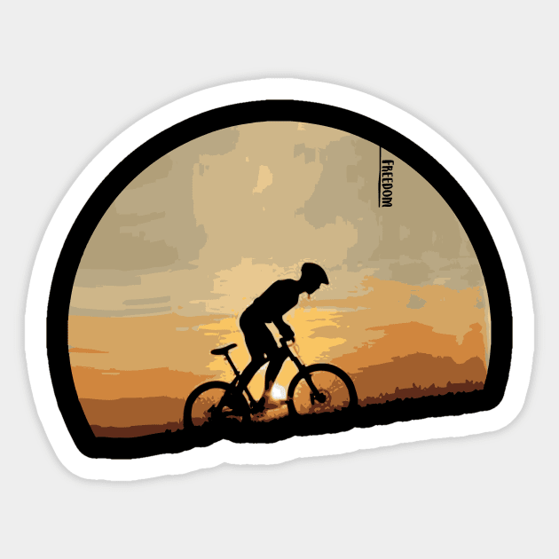 freedom bike - Bike - Sticker | TeePublic