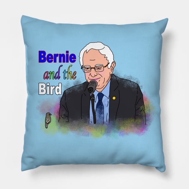 Bernie and the Bird - Bernie - Pillow | TeePublic