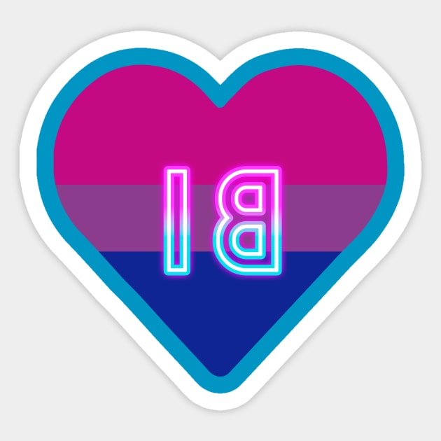 Mirrored Bi - Bisexual - Sticker | TeePublic