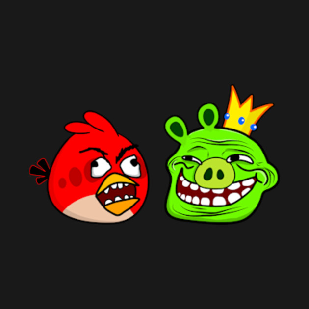 Rage-Bird And Troll-Pig - Troll - T-Shirt Designed & Sold By Gordon Stewart