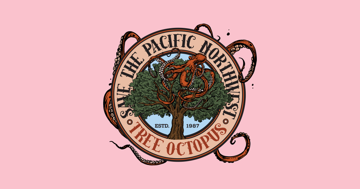 Save the Pacific Northwest Tree Octopus - Octopus - T-Shirt | TeePublic