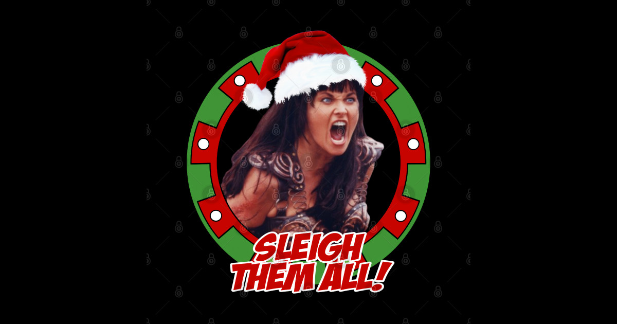 Xena Sleigh Them All Chakram - Xena - Sticker | TeePublic
