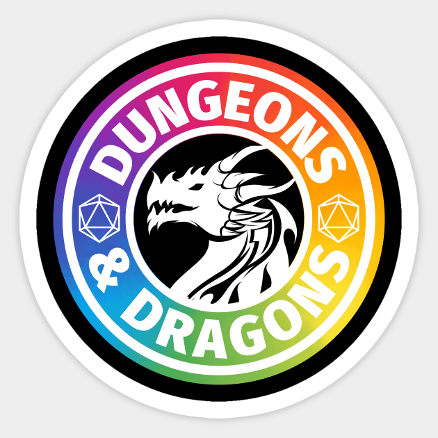 Dungeons & Dragons Logo Rainbow - Dungeons And Dragons - Sticker ...