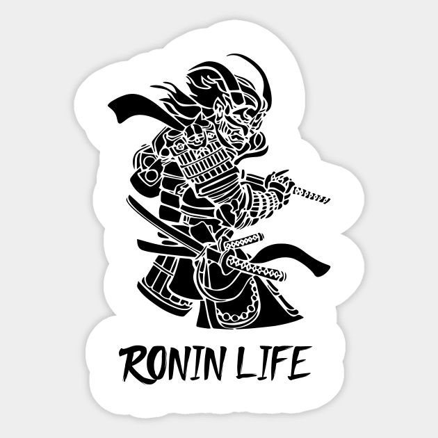Ronin Life Stencil Samurai Japanese Design - Japanese Samurai Warrior ...