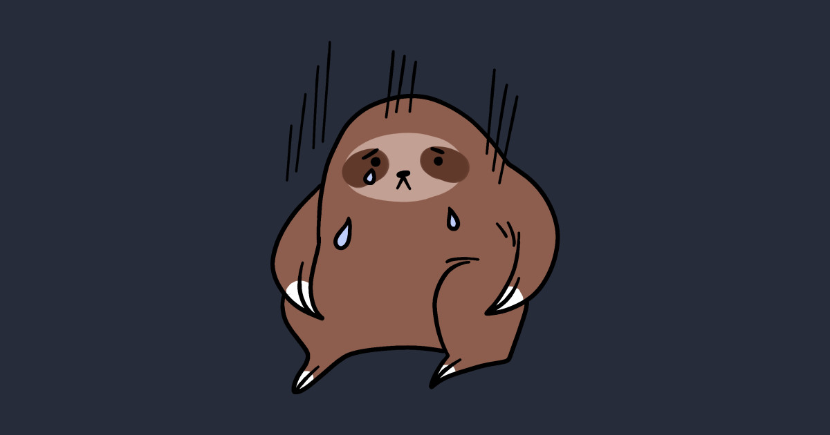 Sad Crying Sloth - Sloth Crying - T-Shirt | TeePublic