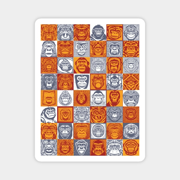 Hawaiian Tribal and other styles Gorilla Face Check Checker Pattern ...