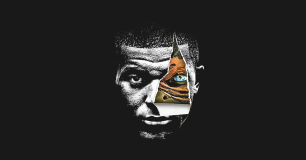 Kylian Mbappé — Bold Face Portrait - Kylian Mbapp - T-Shirt | TeePublic