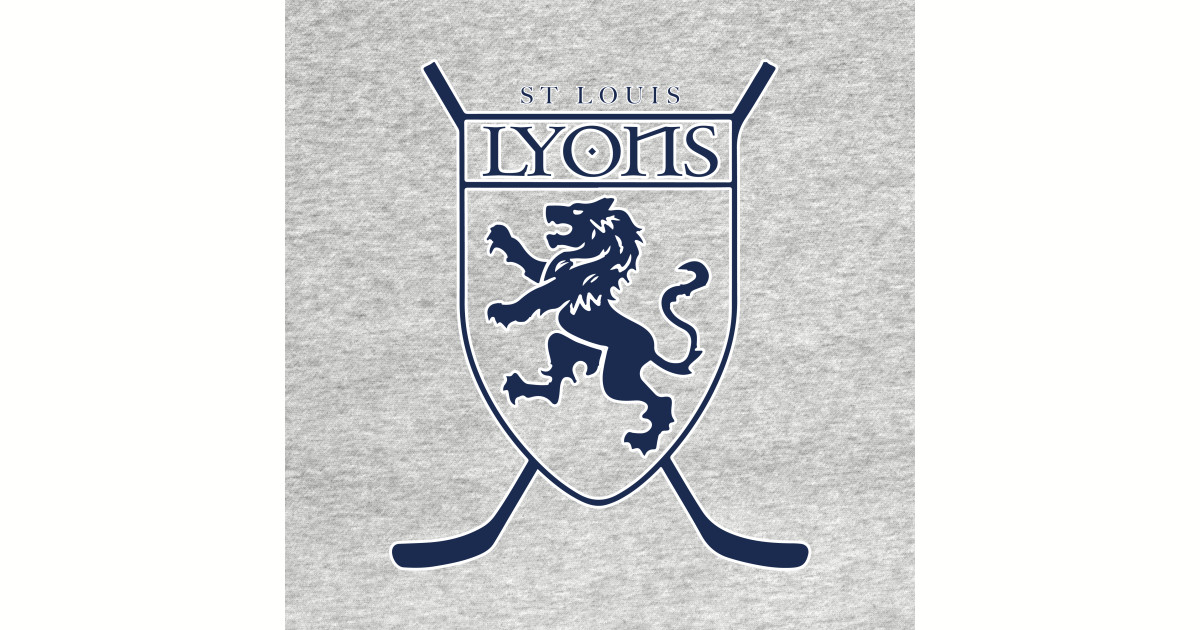 Lyons logo White outline - Hockey - T-Shirt | TeePublic