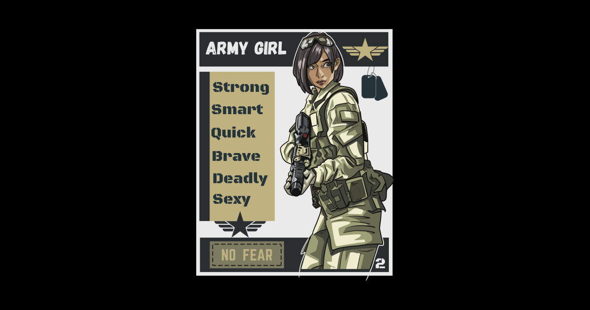 Anime Army Girl 2 - Army Girl - Sticker | TeePublic