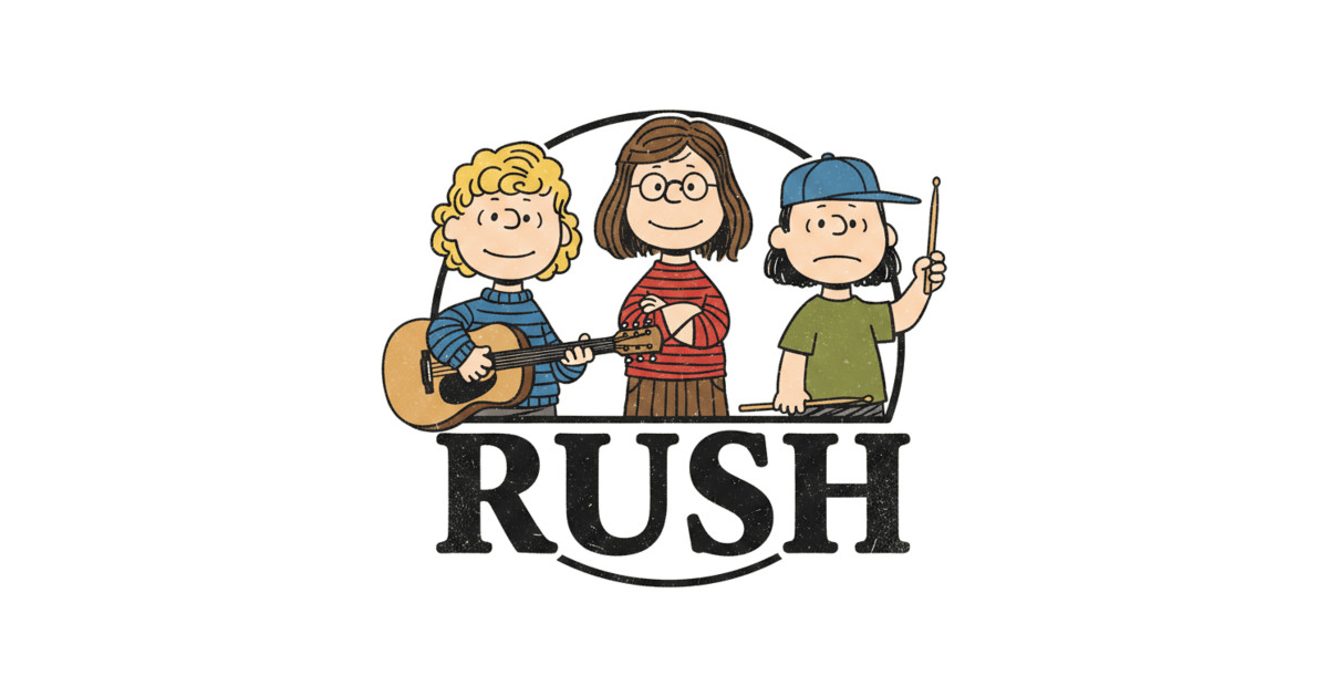 Rush x Peanuts Style Retro Rock Band - Rush - T-Shirt | TeePublic