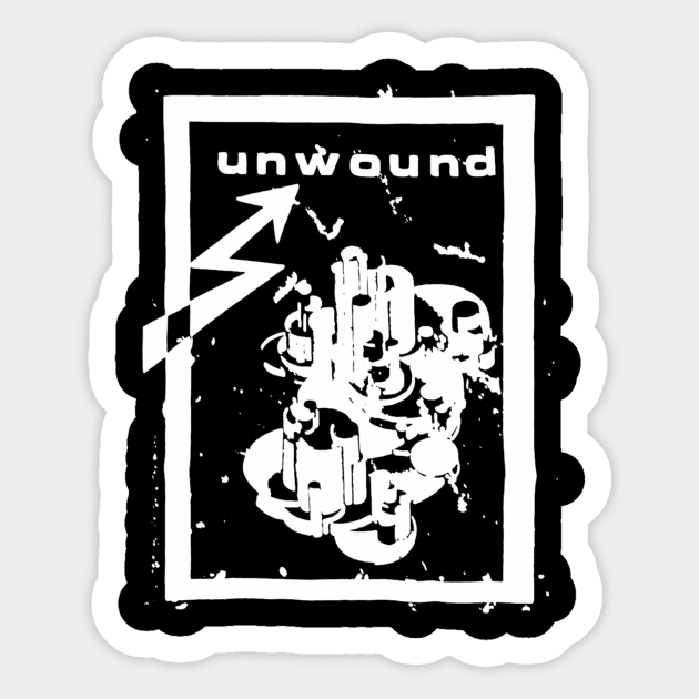 White Logo Unwound BAnd logo - Unwound Band - Sticker | TeePublic