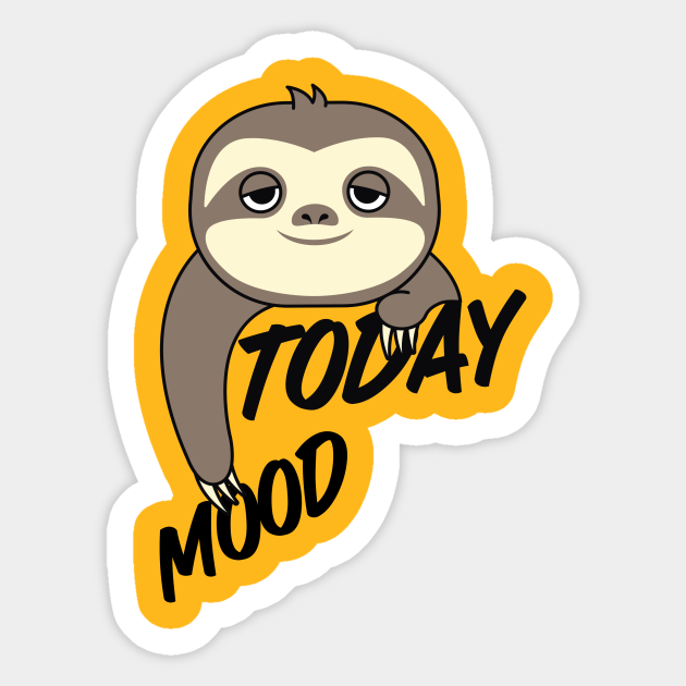 Sloth mood,lazy mood,sleepy mood low battery. - Sloth Lazy - Sticker ...