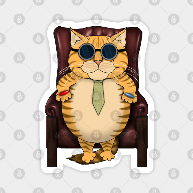 Morpheus Cat - Matrix Illustration - Magnet | TeePublic