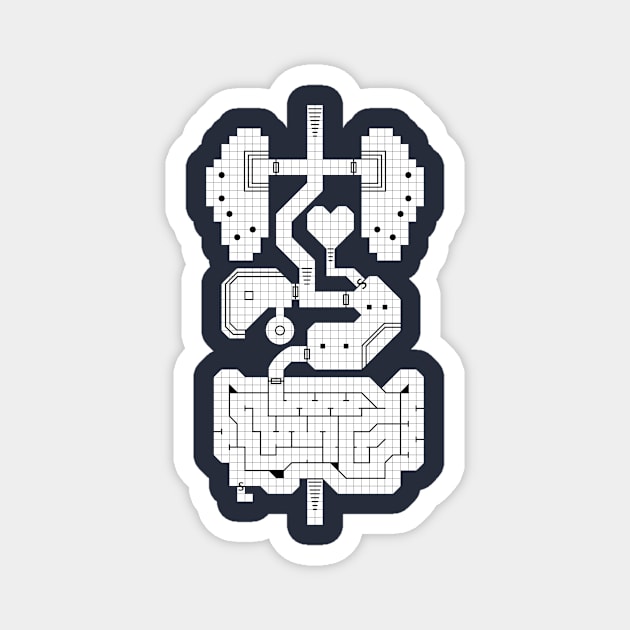 DnD Dungeon Adventure Map Grid Human Anatomy - Dungeon - Magnet | TeePublic