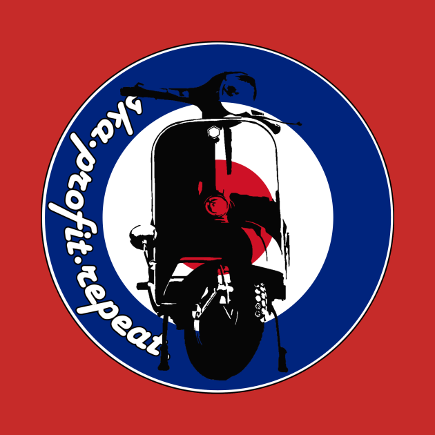 Ska Profit Repeat Mod Circle With Vespa Ska Profit Repeat Mod Vespa T Shirt Teepublic