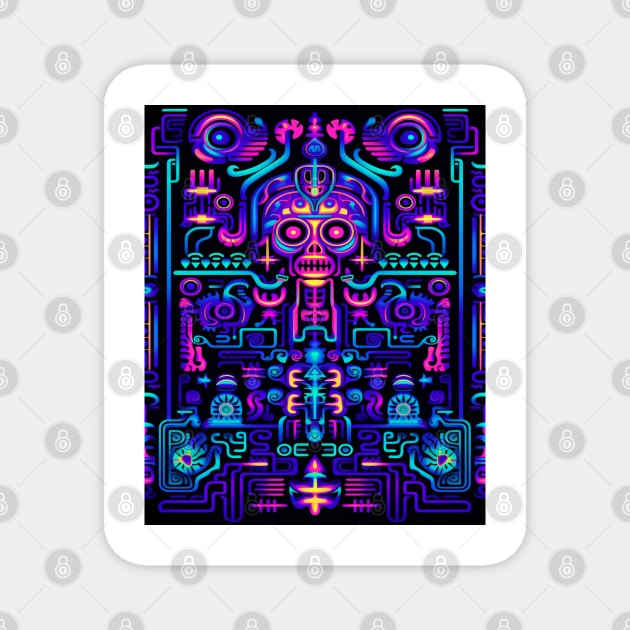 Blacklight Huichol art onix Poster - Blacklight - Magnet | TeePublic
