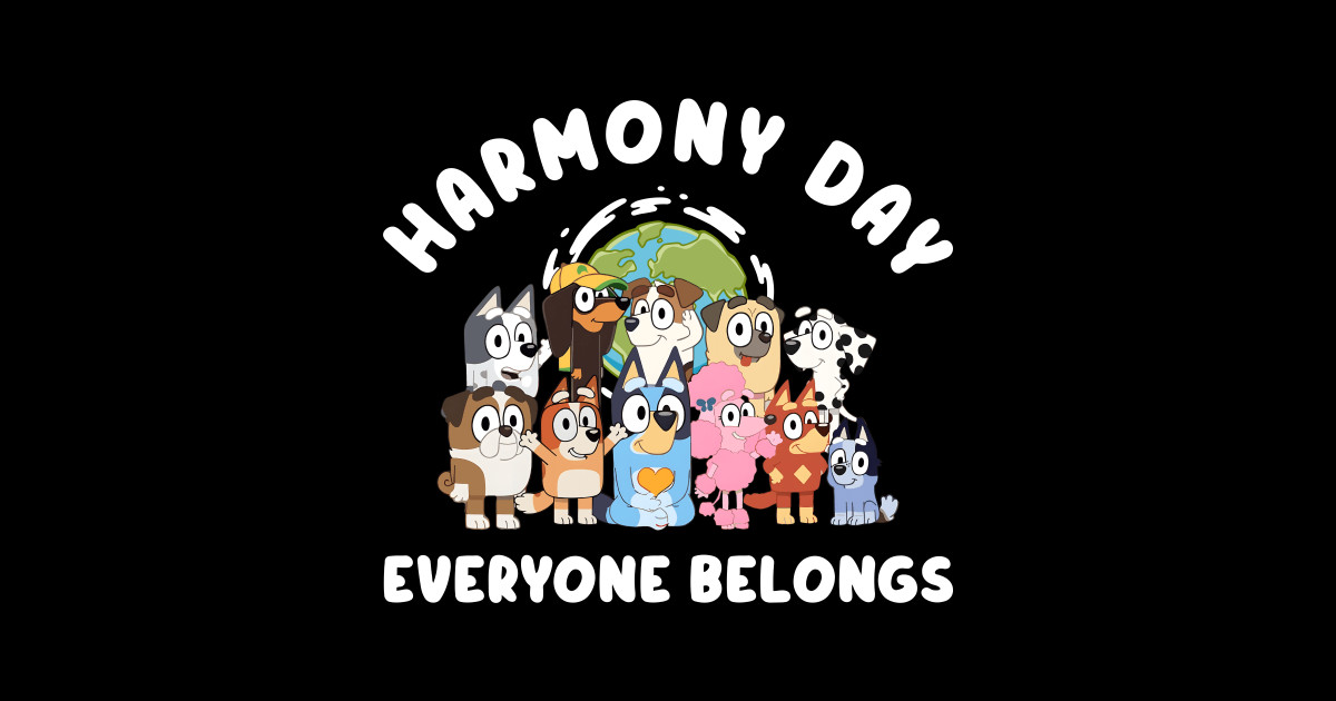 Harmony Day Bluey 21 March School Kids Orange - Harmony Day - Sticker ...