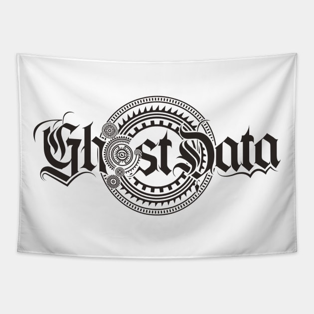 GHOST DATA Logo (Black) - Ghostdata - Tapestry | TeePublic
