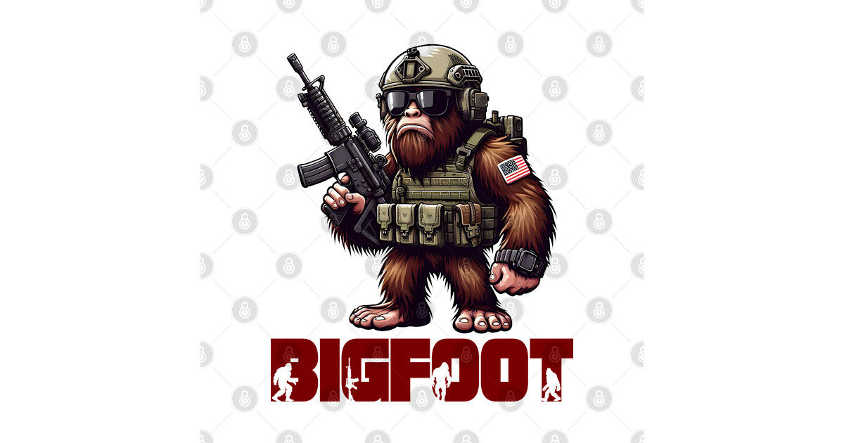 Tactical Bigfoot - Bigfoot - T-Shirt | TeePublic