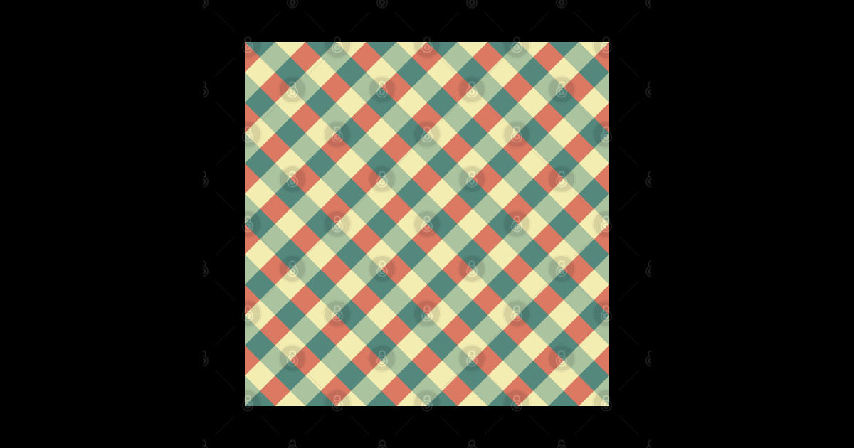 Geometric Checkered Pattern - Checkered - Sticker | TeePublic