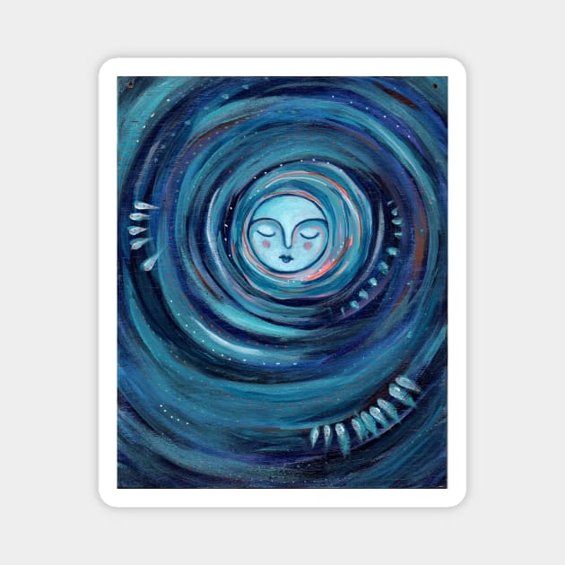 Blue Moon - Moon - Magnet | TeePublic