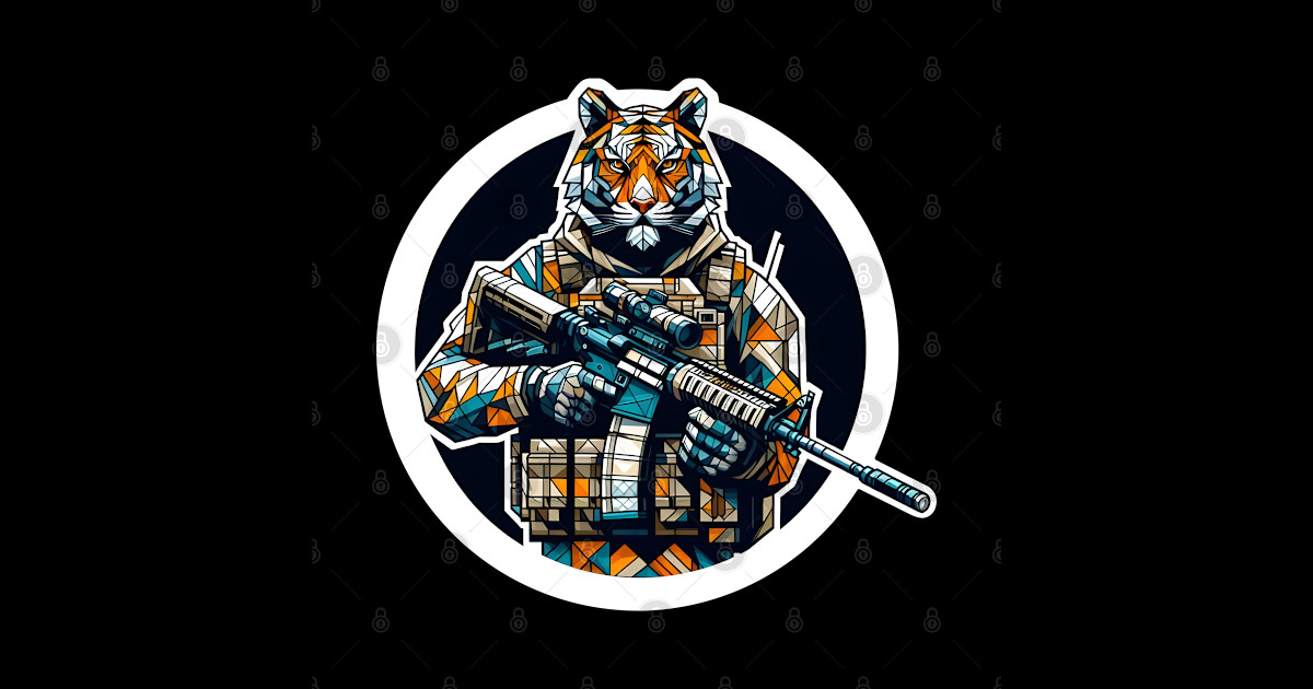 Tactical Tiger - Tiger - Sticker | TeePublic