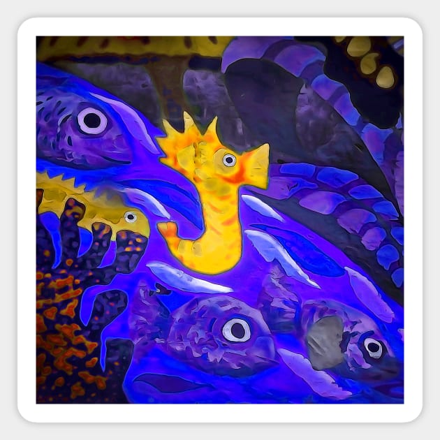 Marine Life #2c - Square - Sticker | TeePublic