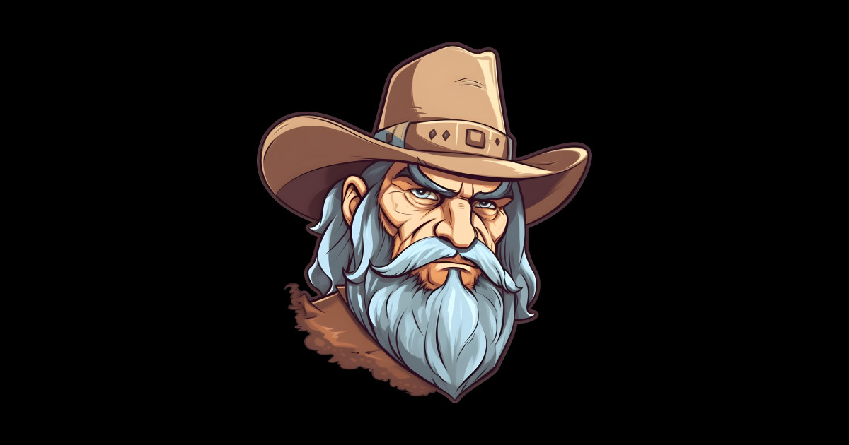 Old American trapper, wild west - Trapper - Sticker | TeePublic