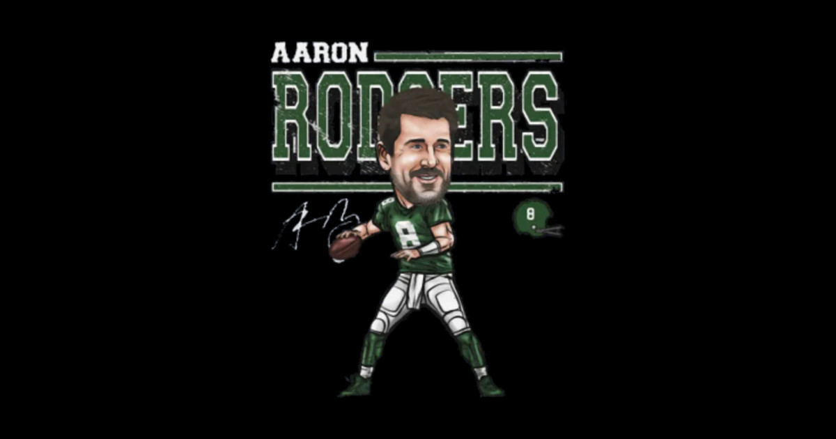 Aaron Rodgers New York J Cartoon - Aaron Rodgers - Socks | TeePublic