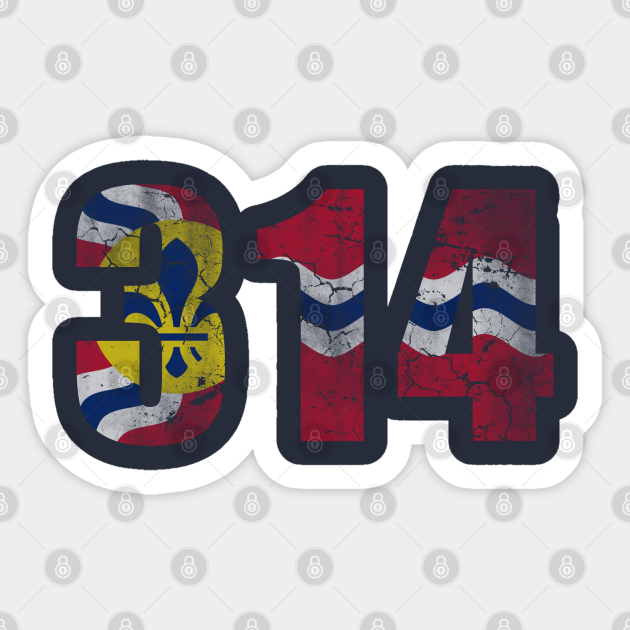 314 St Louis Flag Missouri - St Louis - Sticker | TeePublic