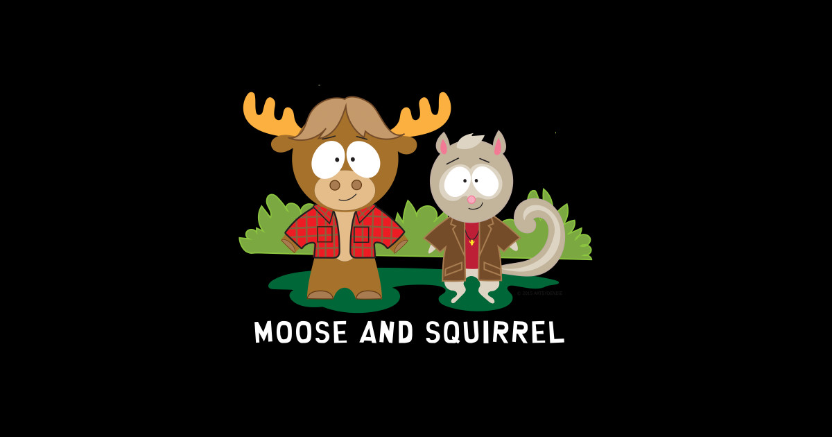 Moose and Squirrel - Squirrel - Sticker | TeePublic