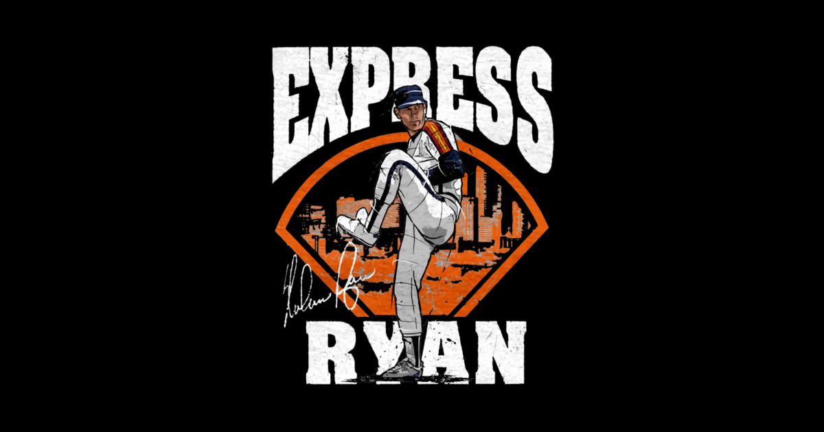 nolan ryan express field - Baseball Player - Sticker | TeePublic