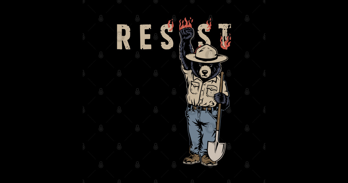 Smokey-The-Resist-Bear - Smokey The Resist Bear - Sticker | TeePublic