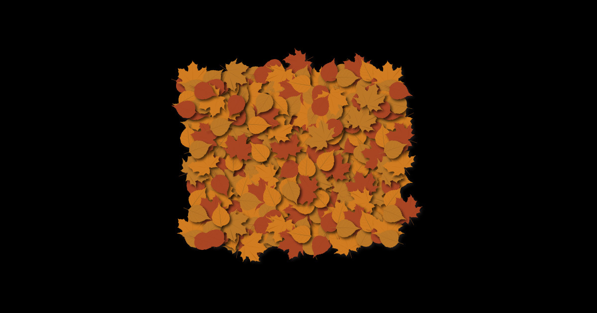 Brown Fall Leaves - Brown - Sticker | TeePublic