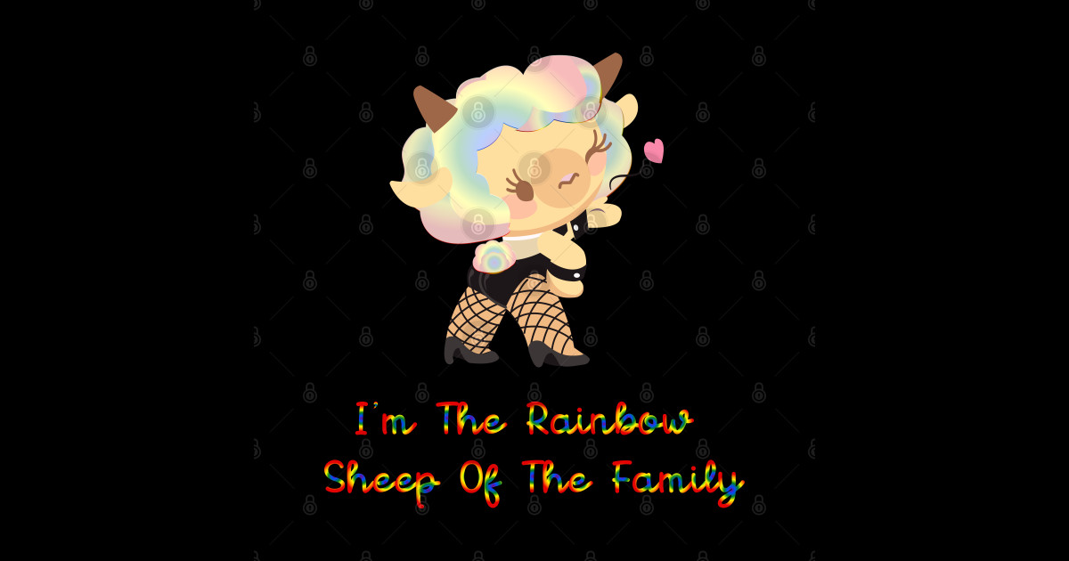 i'm the rainbow sheep of the family (lgbtq) - Rainbow Sheep - Sticker ...