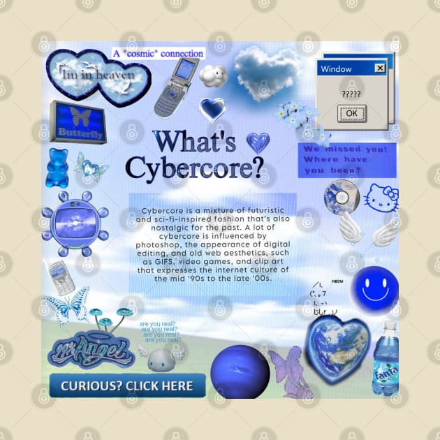 What's Cybercore Blue Aesthetic - Y2k Aesthetic - T-Shirt | TeePublic