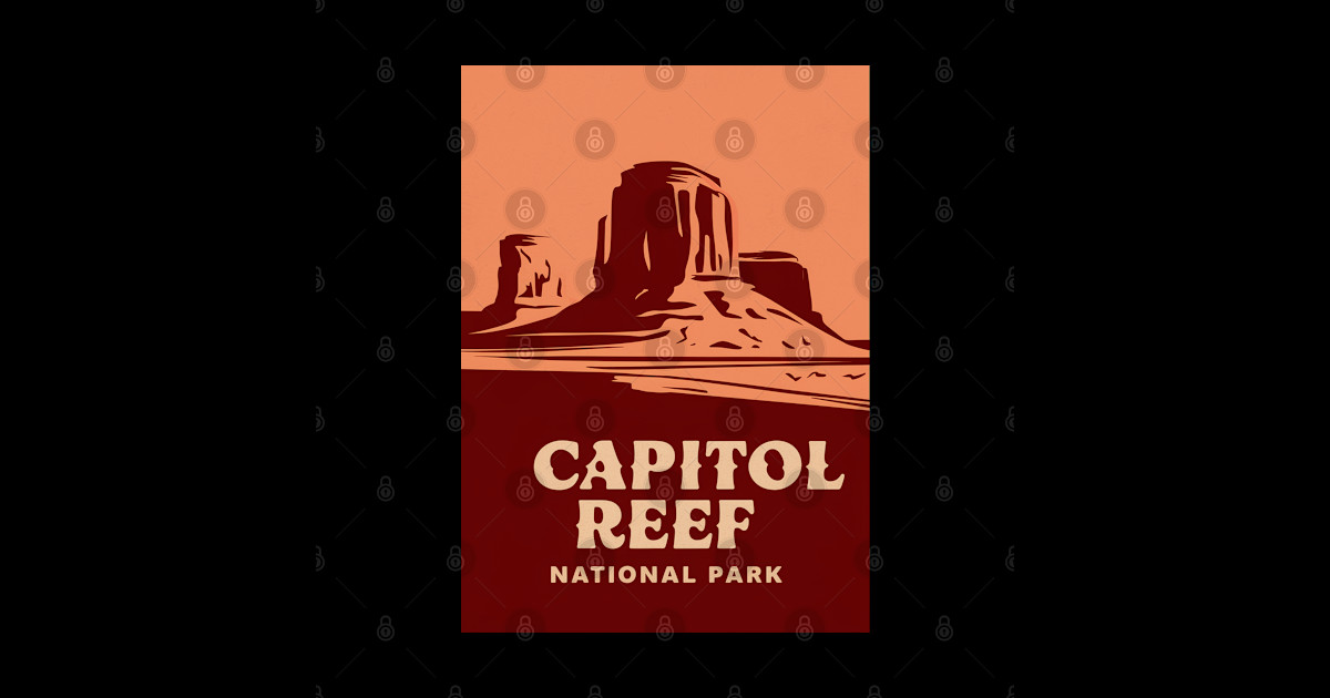 Capitol Reef National Park Minimalistic Poster Gift or Souvenir ...