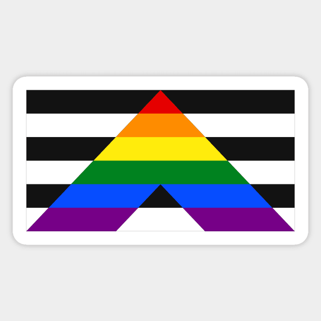 Straight Ally Flag - Lgbt - Sticker | TeePublic