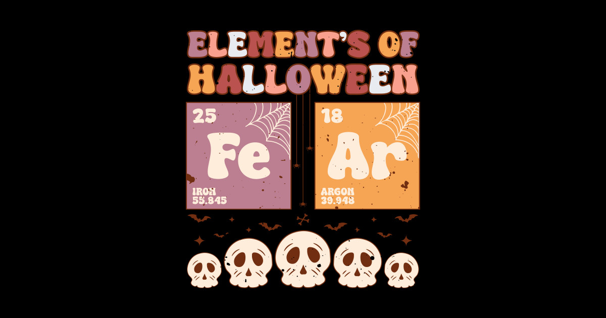 Elements of Halloween Fear - Halloween Chemistry - Sticker | TeePublic