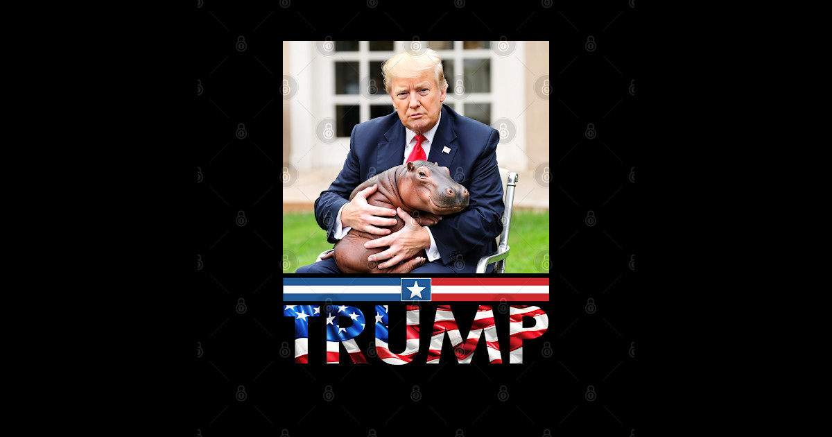 Cute Baby Pygmy Hippo Moo Deng Pets For Trump 2024 - Pets For Trump ...