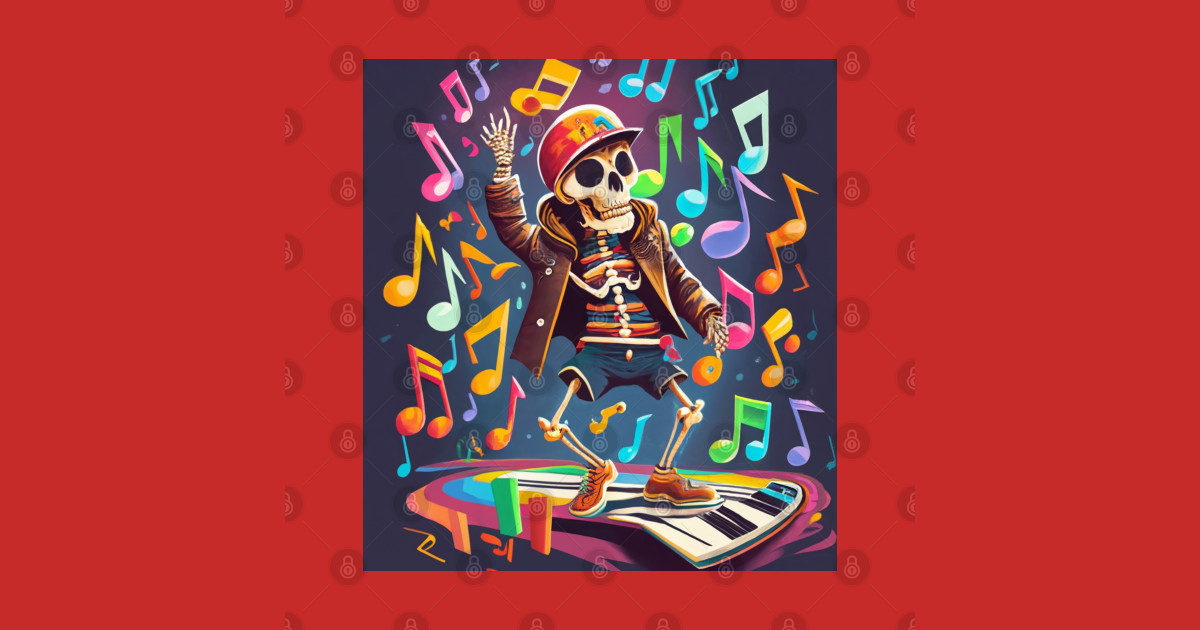 Dancing Skeleton Rainbow - Dancing Skeleton Rainbow - T-Shirt | TeePublic