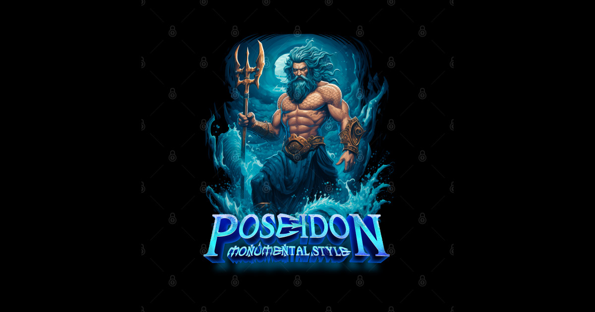 Poseidon by Monumental.Style - Poseidon - Sticker | TeePublic